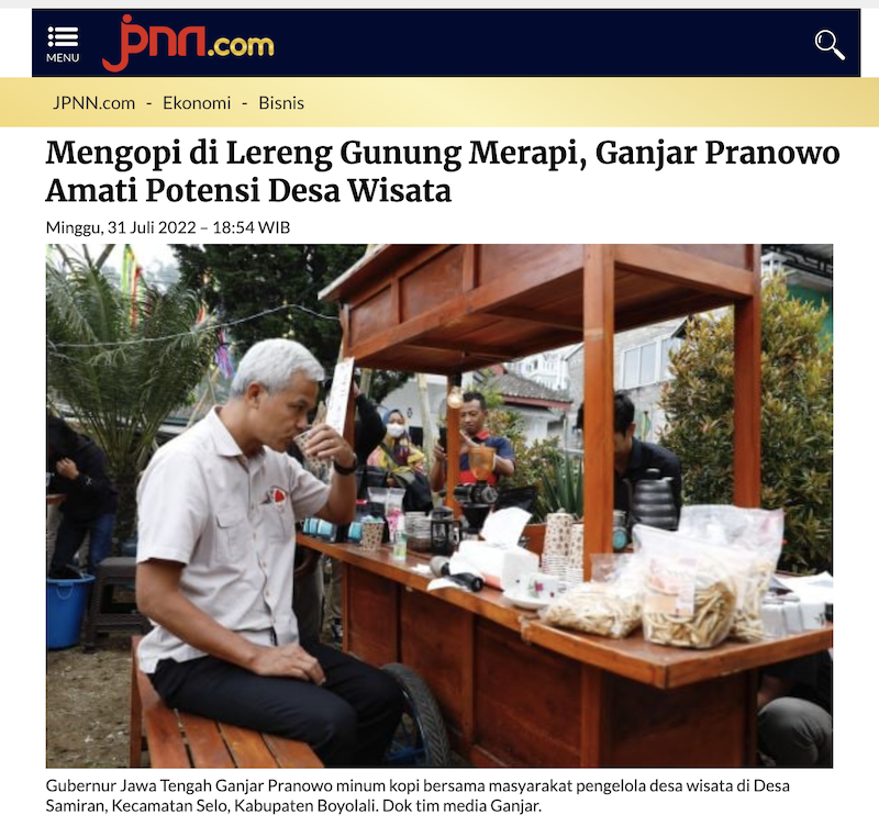 [Cek Fakta] Benarkah Ganjar Pranowo Minum Tangan Kiri Foto Editan? Ini Faktanya